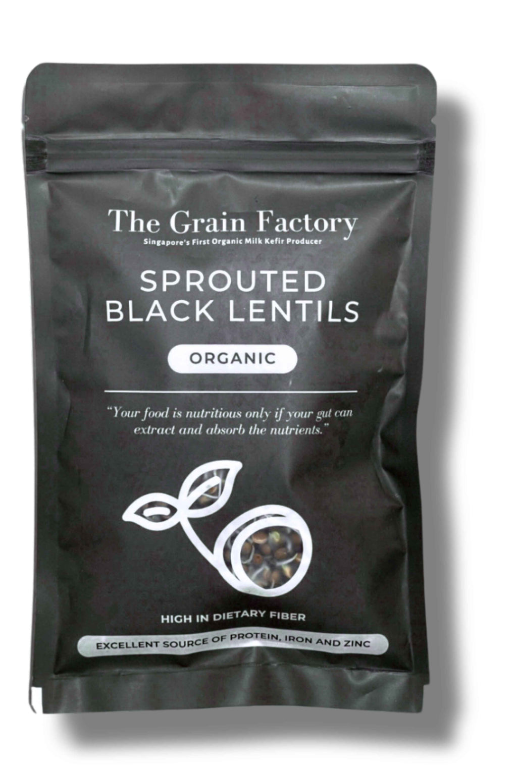 Organic Sprouted Black Lentils – The Grain Factory Pte. Ltd.